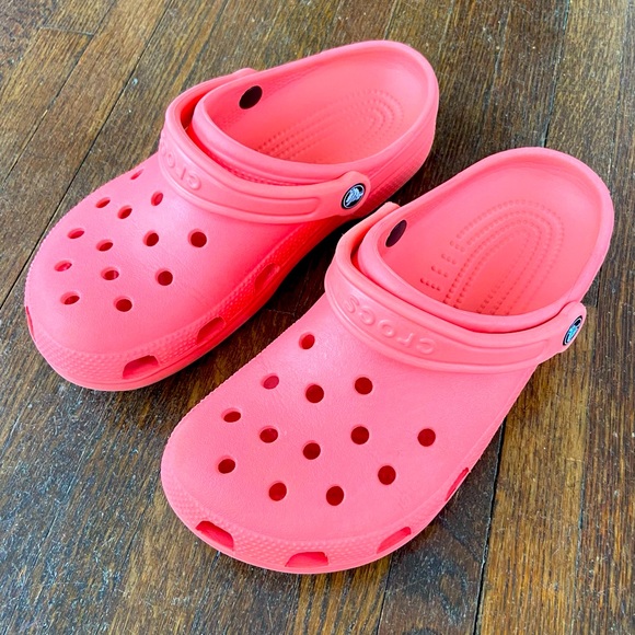 CROCS | Shoes | Womens Neon Watermelon Pink Crocs Classic Clog Shoe ...
